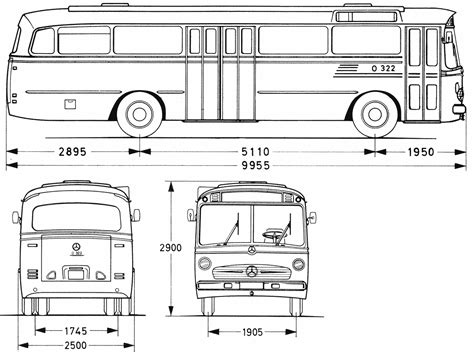 Mercedes Benz O 322 Blueprint Download Free Blueprint For 3d Modeling