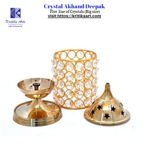 Crystal Akhand Jyot Deepak For Home