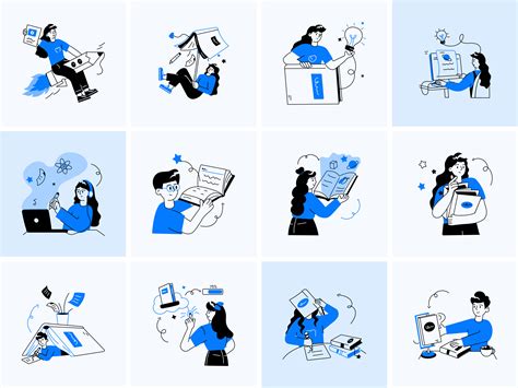 Animated Reading Mini Illustrations By Prosymbols On Dribbble