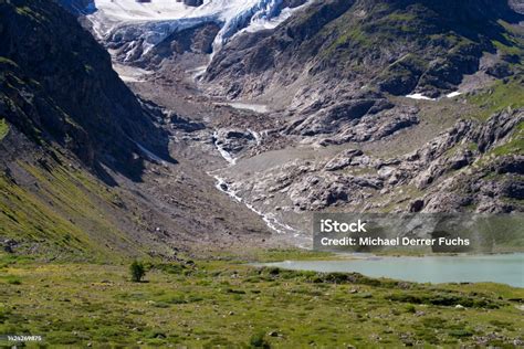 Schöne Aussicht Auf Den Gletscherfluss Mit Steingletschersee Am