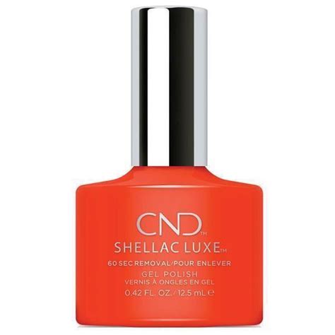 Cnd Shellac Luxe 60 Second Removal Gel Polish 112 Electric Orange 42