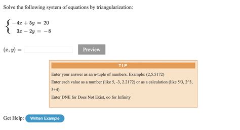 Solved Solve The Following System Of Equations By Chegg