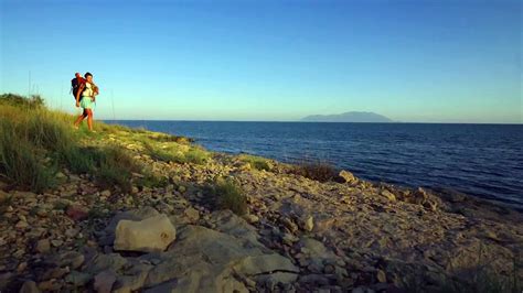 Young Girl Solo Overnight Camping On The Beach Night Swimming And