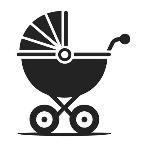 Classic Stroller Silhouette Modern Flat Style 48035423 Vector Art At