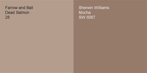 Farrow And Ball Dead Salmon Vs Sherwin Williams Mocha Comparison