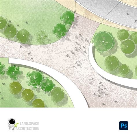 Watercolor Tree Grass Top People And Paving Brushes Watercolor Tree