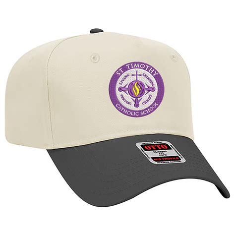 St Timothy Black And Cream Embroidered Hat Mccarthys Customs