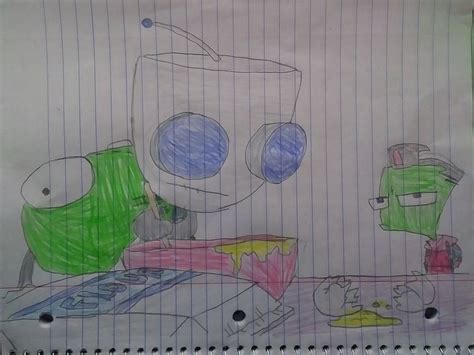 Gir Baking A Cake Drawing By 86et6 On Deviantart