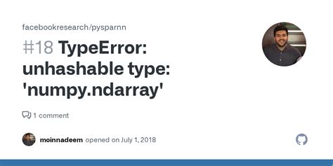 Typeerror Unhashable Type Numpyndarray · Issue 18