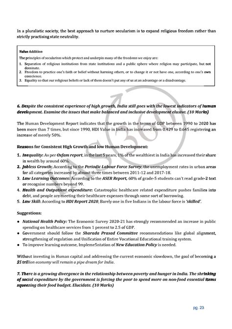 IAS LAST YEARS UPSC MAINS GS MODEL ANSWERS BLACK WHITE Imagerunners