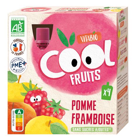 Cool Fruits Organic Apple Raspberry Made In France
