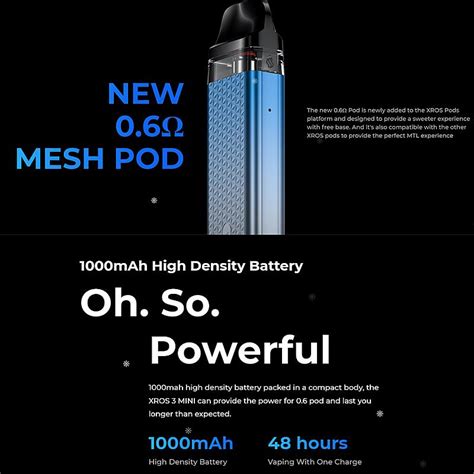 Kit Xros 3 Mini Vaporesso Sky Blue Voore Ro