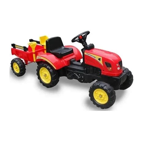 טרקטור פדלים לילדים עם עגלה מתחברת ו 2 כלי חפירה 242177 מבית Citysport