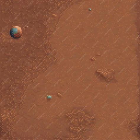 Pixel Art Depicting Mars Surface Artists Vision Premium Ai Generated