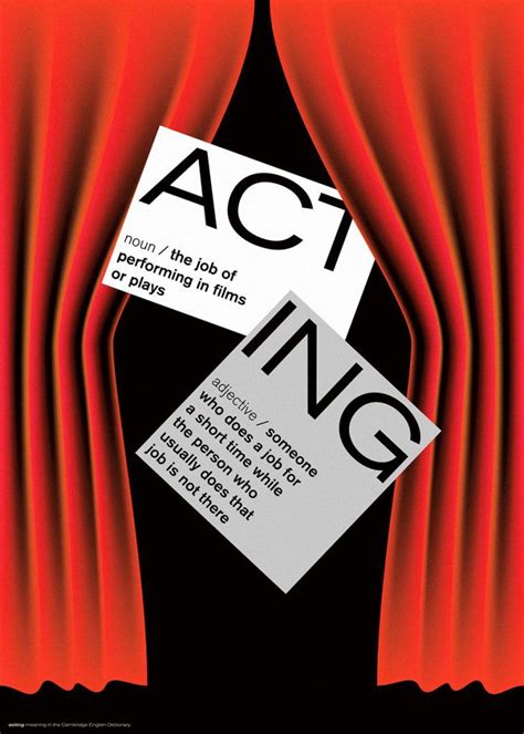 Acting Blank Poster Poster Design Theatre Poster Acting