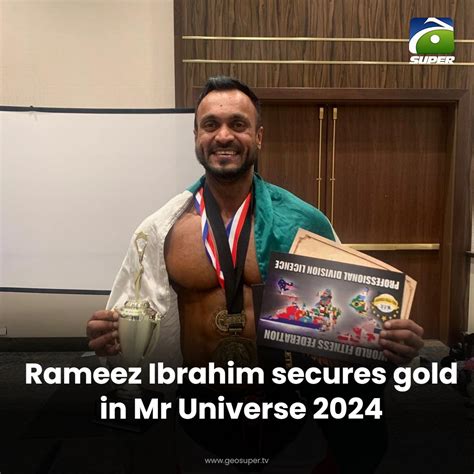 Geo Super Rameez Ibrahim Bagged Gold Medal In Mr