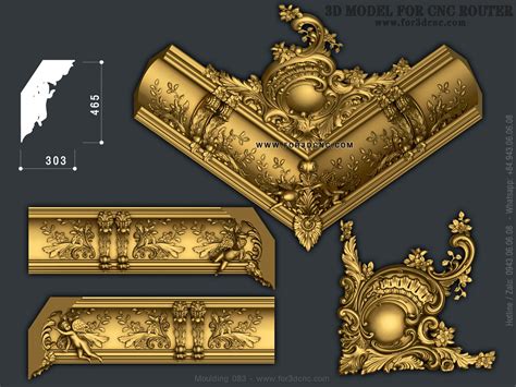 Moulding 083 Stl 3d Model For Cnc 3d Stl Model For Cnc Stl