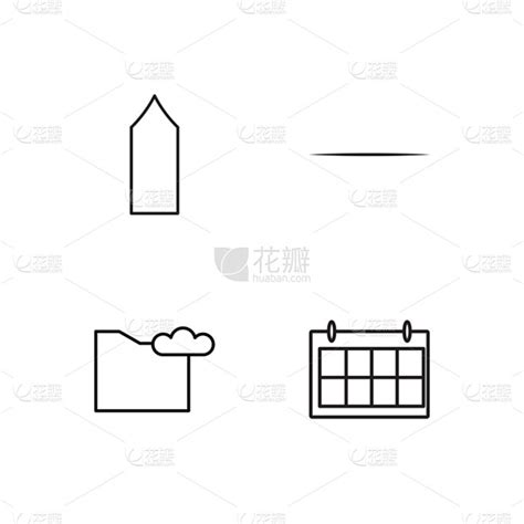 商务轮廓简单符号进出港显示牌事件计算机月云布置
