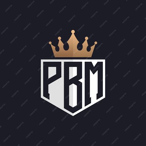 Premium Vector Luxury Pbm Logo With Crown Elegant Initials Pbm Letter