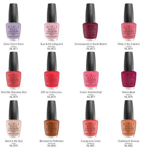 Opi Nail Polish Chart Educational Chart Resources Opi Nail Polish Chart Educational Chart Resources
