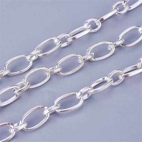 50 M Iron Handmade Chains Mother Son Chains Unwelded With Spool Silver