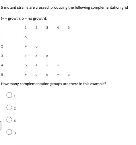 Solved 5 ﻿mutant Strains Are Crossed Producing The