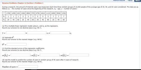 Solved Printer Version Back Next Reserve Problems Chapter 12