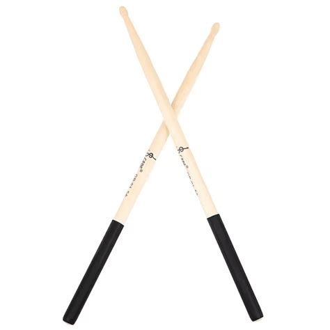 1 Pair 5a Maple Drumsticks Professional Black Grip Tonezone