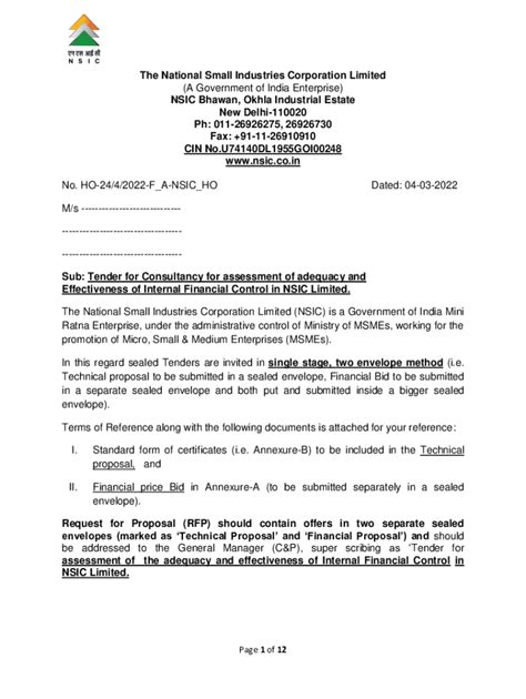 Fillable Online Nsic Technical Services Centre Okhla Delhi Fax Email Print Pdffiller