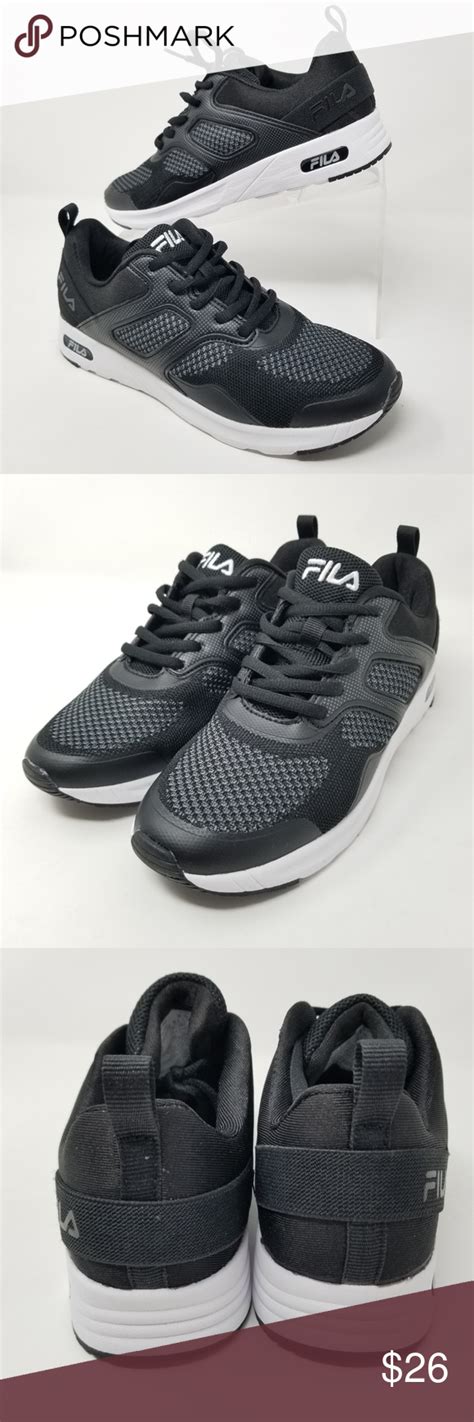Fila Memory Frame V6 Womens Athletic Shoes Black White Chunky