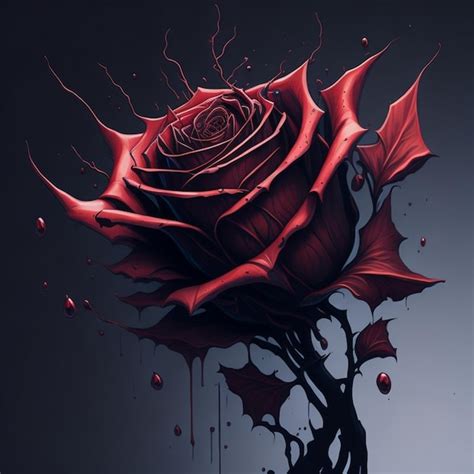 Bleeding White Rose Wallpaper