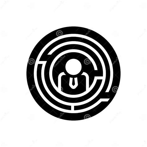 Icona Nera Per Uomo Daffari Con Dubbi Uomo Daffari E Rompicapo