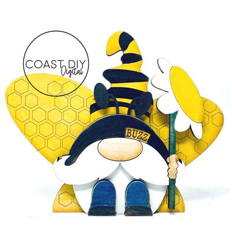 Buzz The Bee Gnome Svg File Digital Download Glowforge Laser File