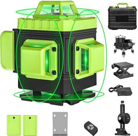 Nivel Láser Autonivelante Verde 360° Nivel Automático Con Control Remoto 16 Líneas 4d
