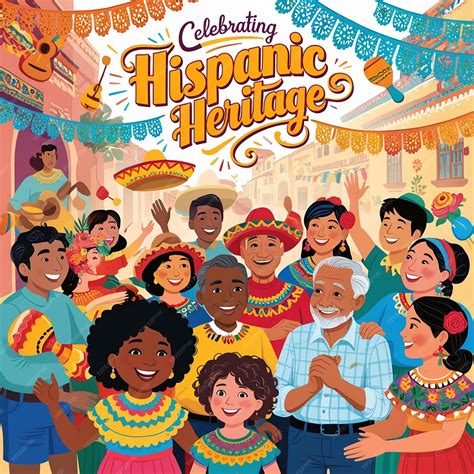 Hispanic Heritage Month Celebrating Culture Premium Ai Generated Image