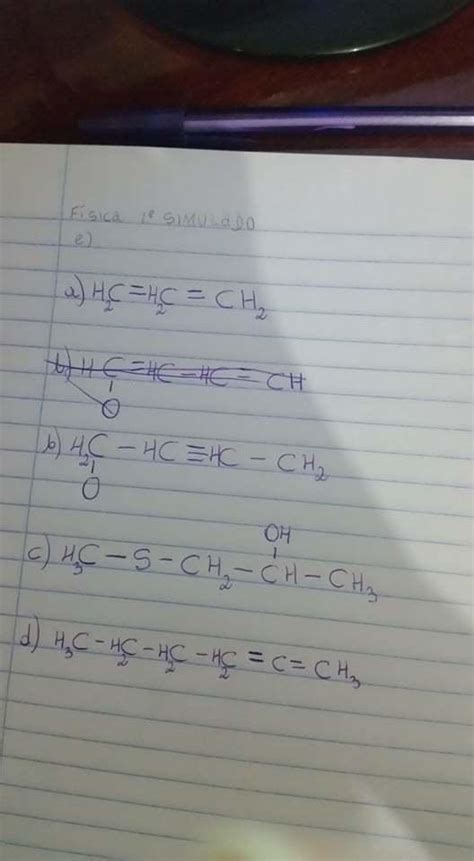 Escreva A Fórmula Estrutural Dos Compostos Abaixo A C3h6 B C4h6o C