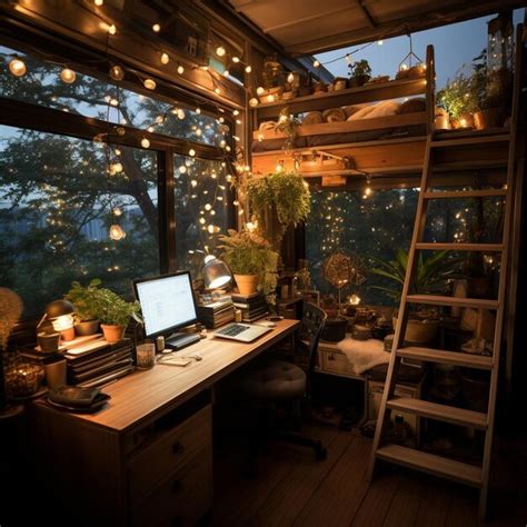 Premium Photo Cozy Corner Cubicle Home Office Photo