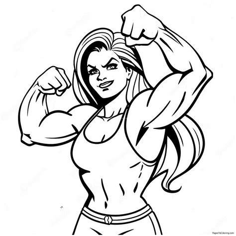 She Hulk Flexing Muscles Coloring Page 38553 30986