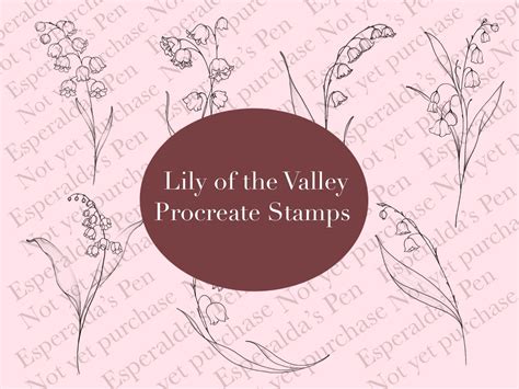 Lily Of The Valley Procreate Brushes Lilies Of The Valley Procreate Stamps Seven Lilies Of