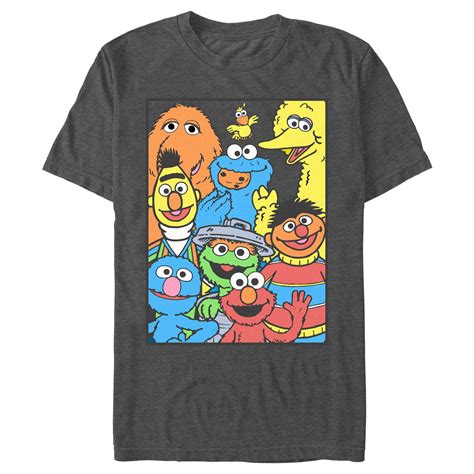 Mens Sesame Street Group Shot Graphic T Shirt
