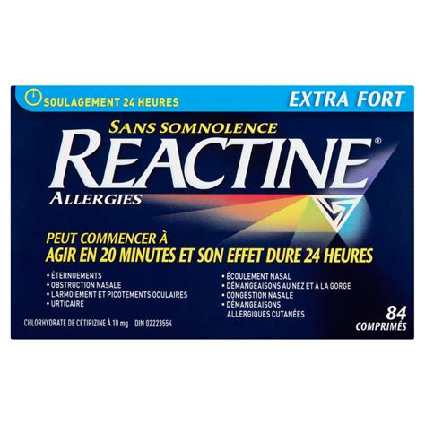 Reactine Allergy Extra Strength Cetirizine Hydrochloride 10 Mg 84 Tablets Weshineca Health