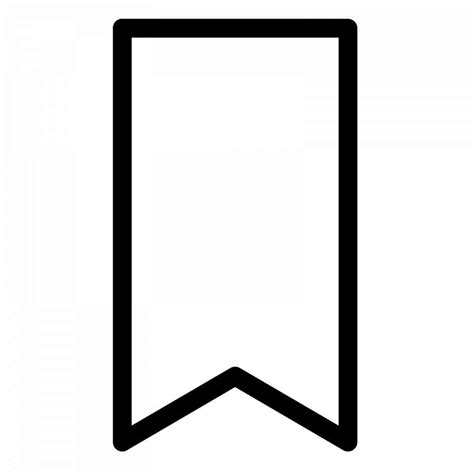 Clean And Minimalistic White Bookmark Icon