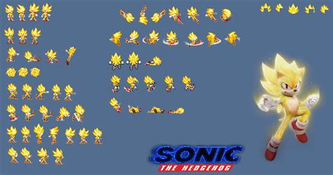 Super Sonic Movie Sprite Sheet By Leotherealone On Deviantart