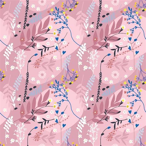 Premium Vector Seamless Floral Pink Pattern