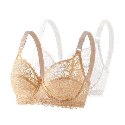 Jggspwm 2pc Lingerie For Womens Lace Underwire Bra Sheer See Through
