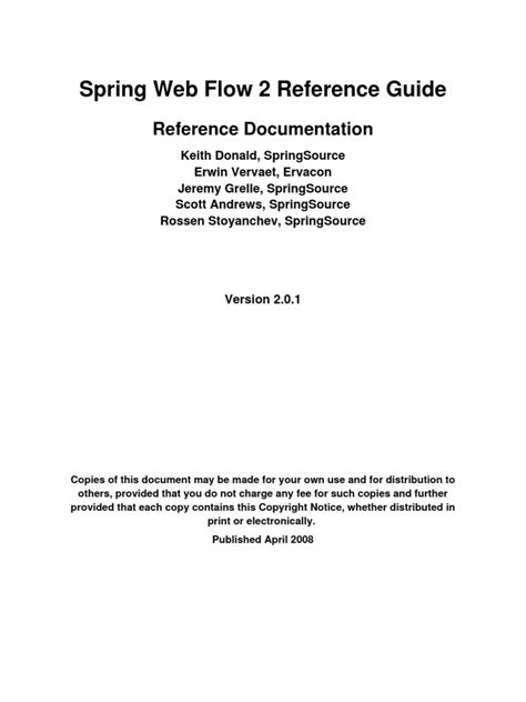 Spring Webflow Reference Pdf Java Server Faces Scope Computer