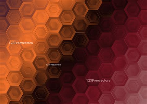 Free Black And Brown Gradient Hexagon Pattern Background
