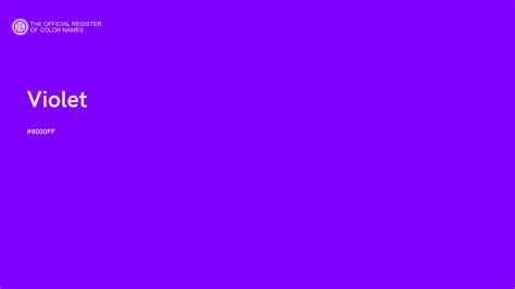 Violet Color 8000ff The Official Register Of Color Names