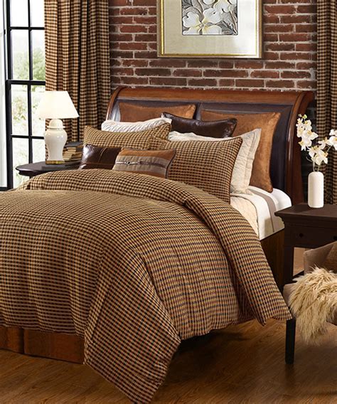 Rustic Houndstooth Bedding Tweed Bedding Collection