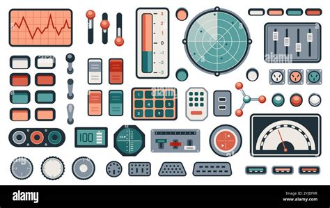 Retro Dashboard Ui Futuristic Spaceship Control Panel With Dials Knobs Retro Dashboard Ui Futuristic Spaceship Control Panel With Dials Knobs